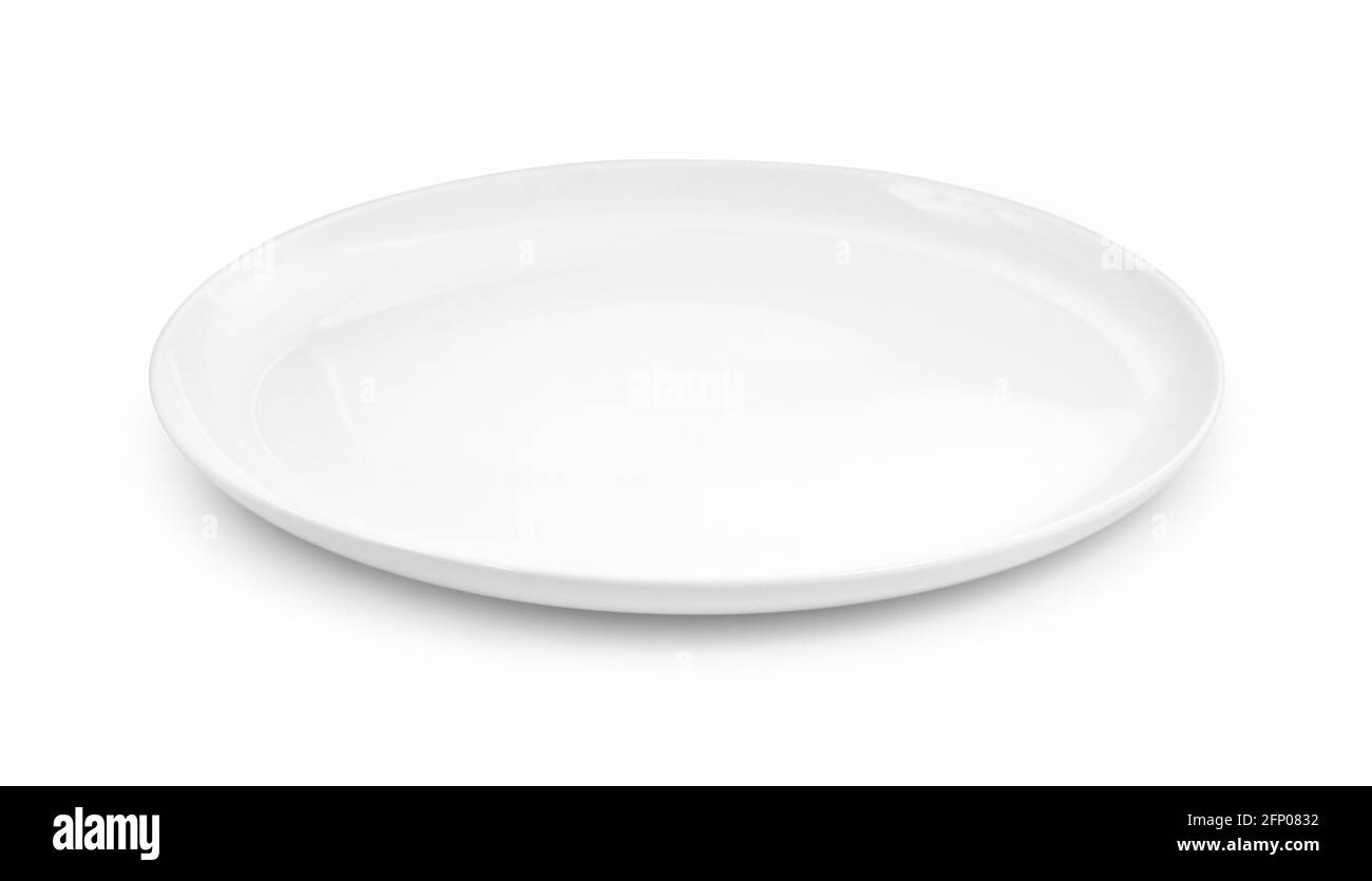 white plate isolated on white background Stock Photo - Alamy