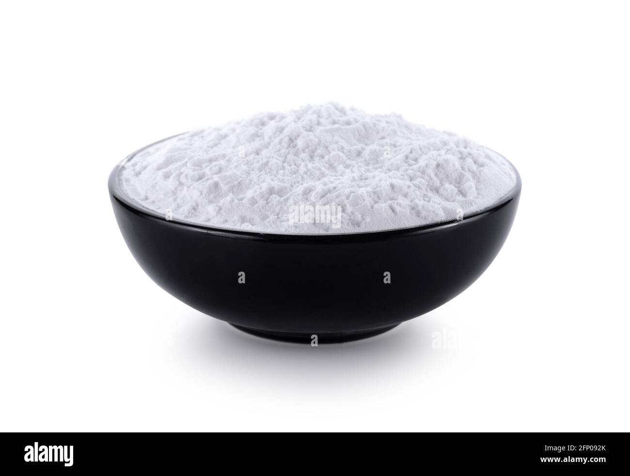 tapioca flour with bowl on white background Stock Photo - Alamy