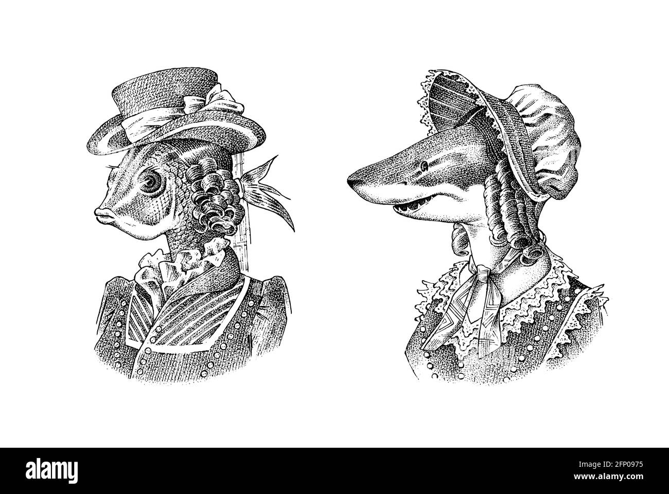 Lady fish Black and White Stock Photos & Images - Alamy