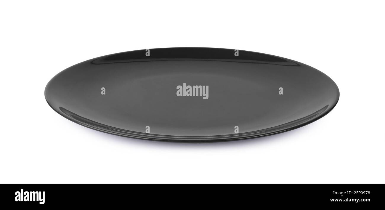 empty plate isolated on white background Stock Photo - Alamy