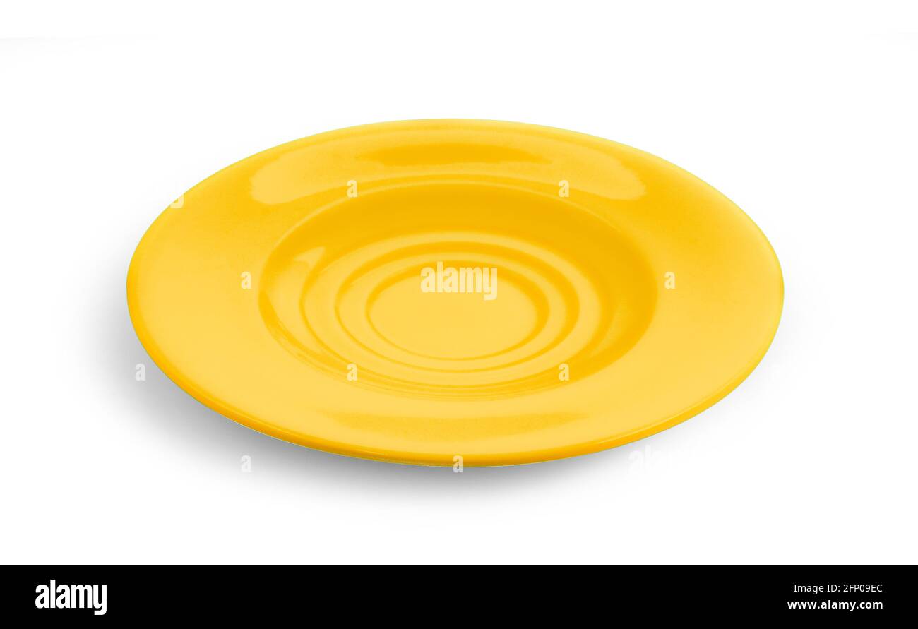 empty plate isolated on white background Stock Photo - Alamy