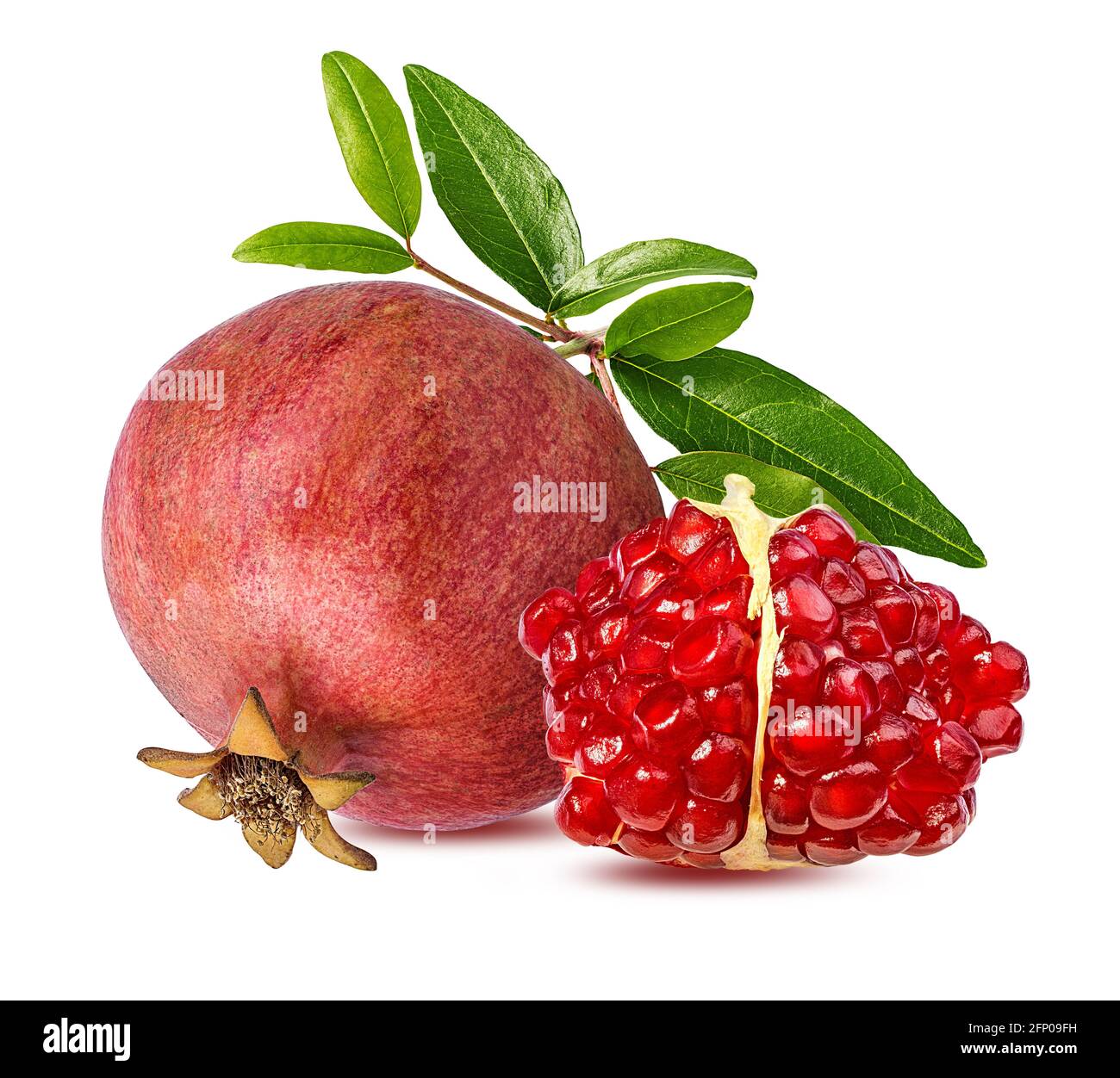 pomegranate isolated on white background Stock Photo - Alamy
