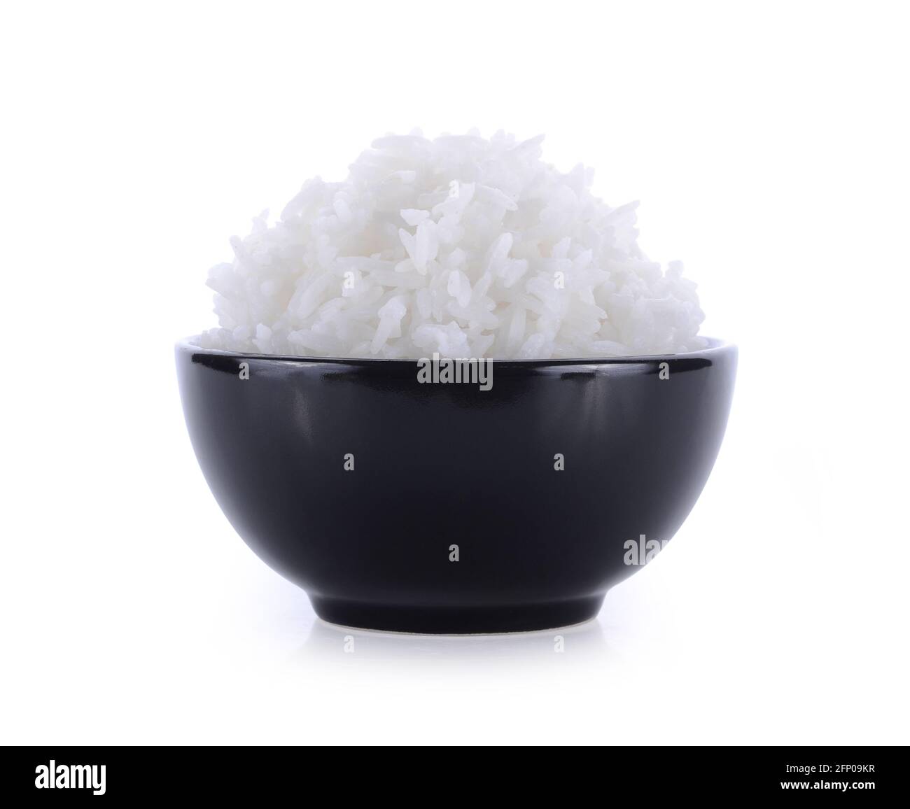 rice in bowl isolated on white background Stock Photo - Alamy
