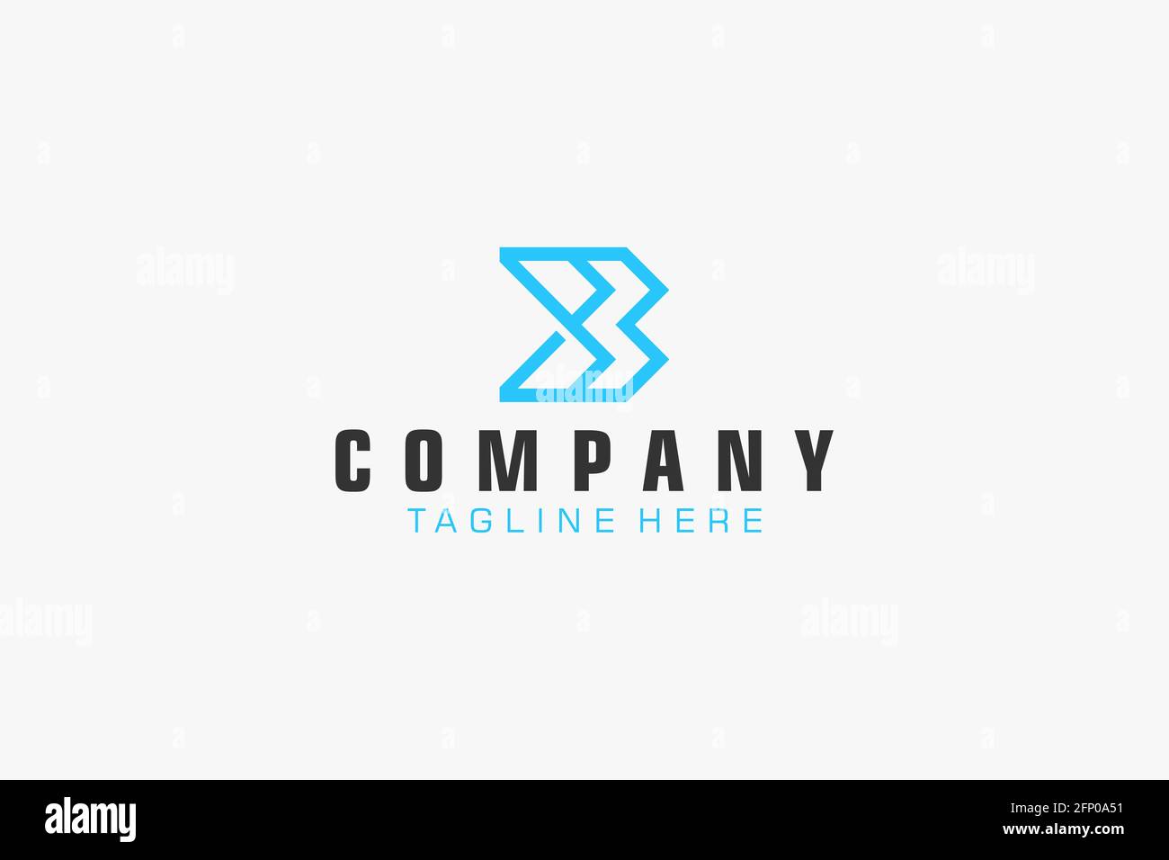 Abstract Initial Letter B Logo. Usable for Business, Technology and Branding Logos. Flat Vector ...