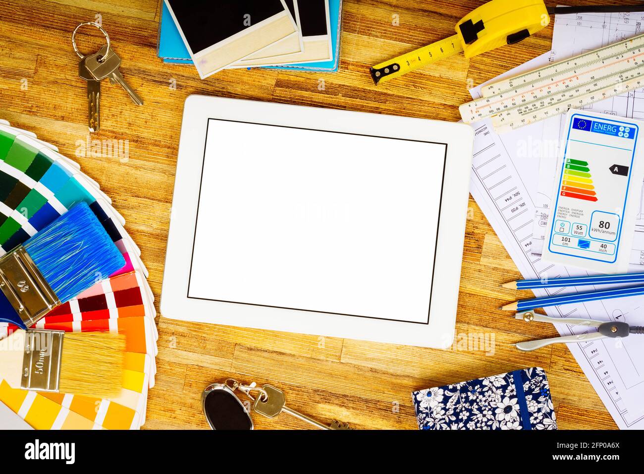 designer's working table Stock Photo - Alamy