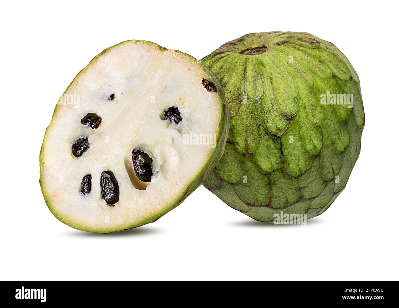 Custard apple cherimoya on Cut Out Stock Images & Pictures - Alamy