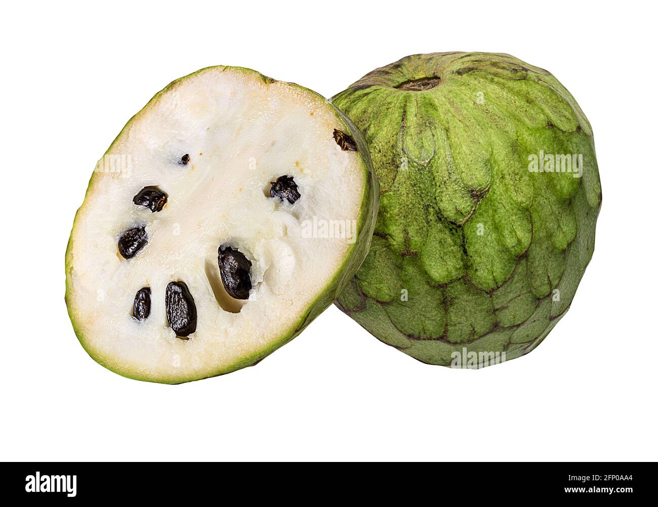 Custard apple cherimoya on Cut Out Stock Images & Pictures - Alamy