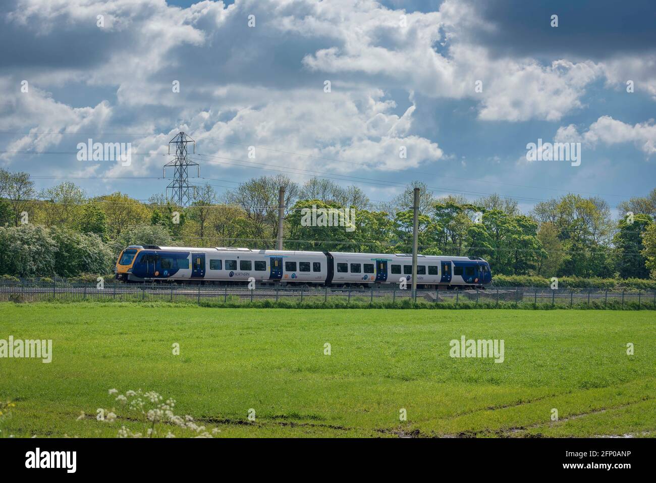 Northern Rail Class 195 EMU electric commuter train at Winwick Stock ...