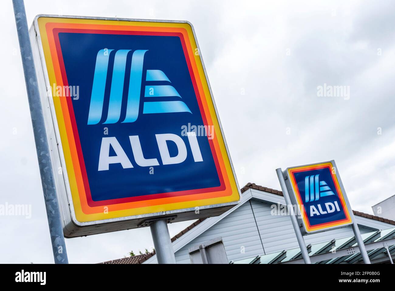 Aldi store, supermarket shop in Letterkenny, County Donegal, Ireland ...