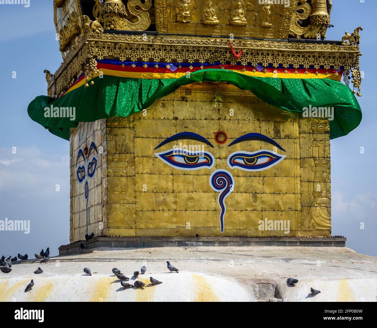 Swayambhunath stupa golden shrine hi-res stock photography and images ...
