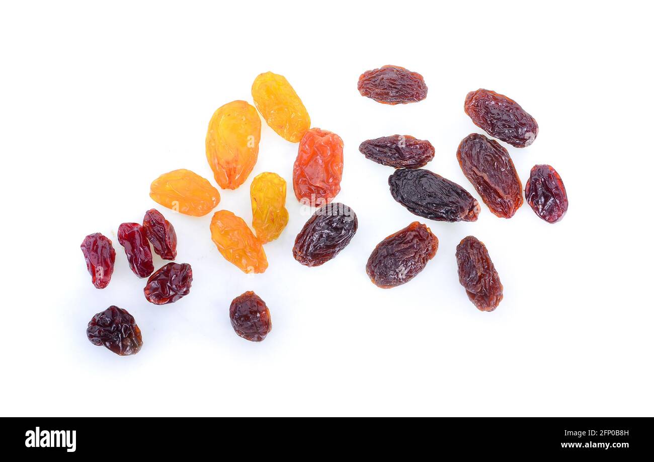 Raisins isolated on white background Stock Photo - Alamy