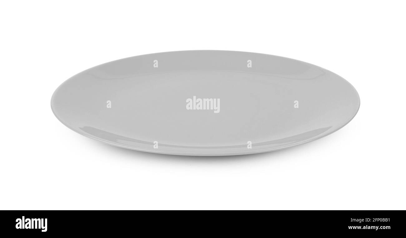 empty plate isolated on white background Stock Photo - Alamy
