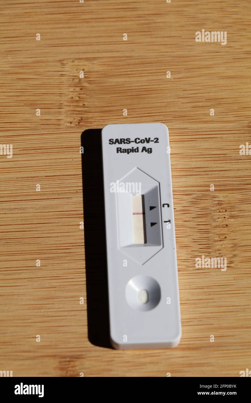 Covid self test showing negative result Stock Photo - Alamy