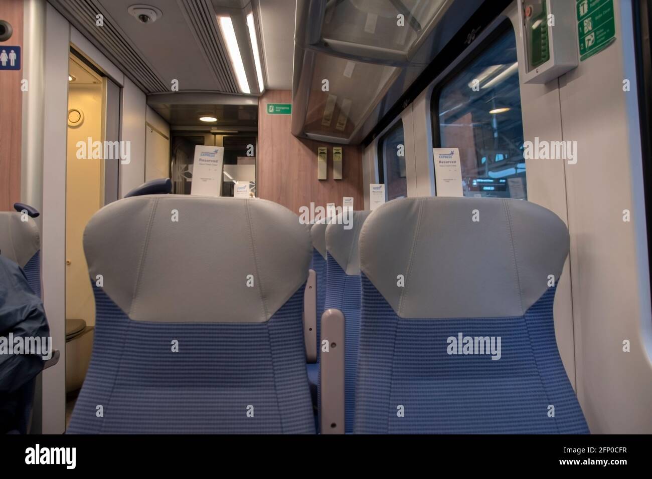 Inside Transpennine Express Train At Manchester Airport England 7-12 ...