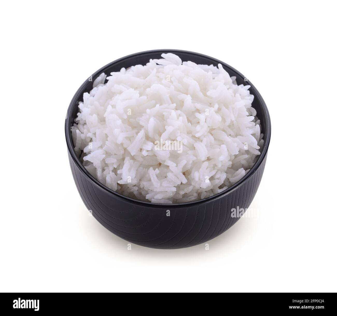 top view rice bowl on white background Stock Photo - Alamy