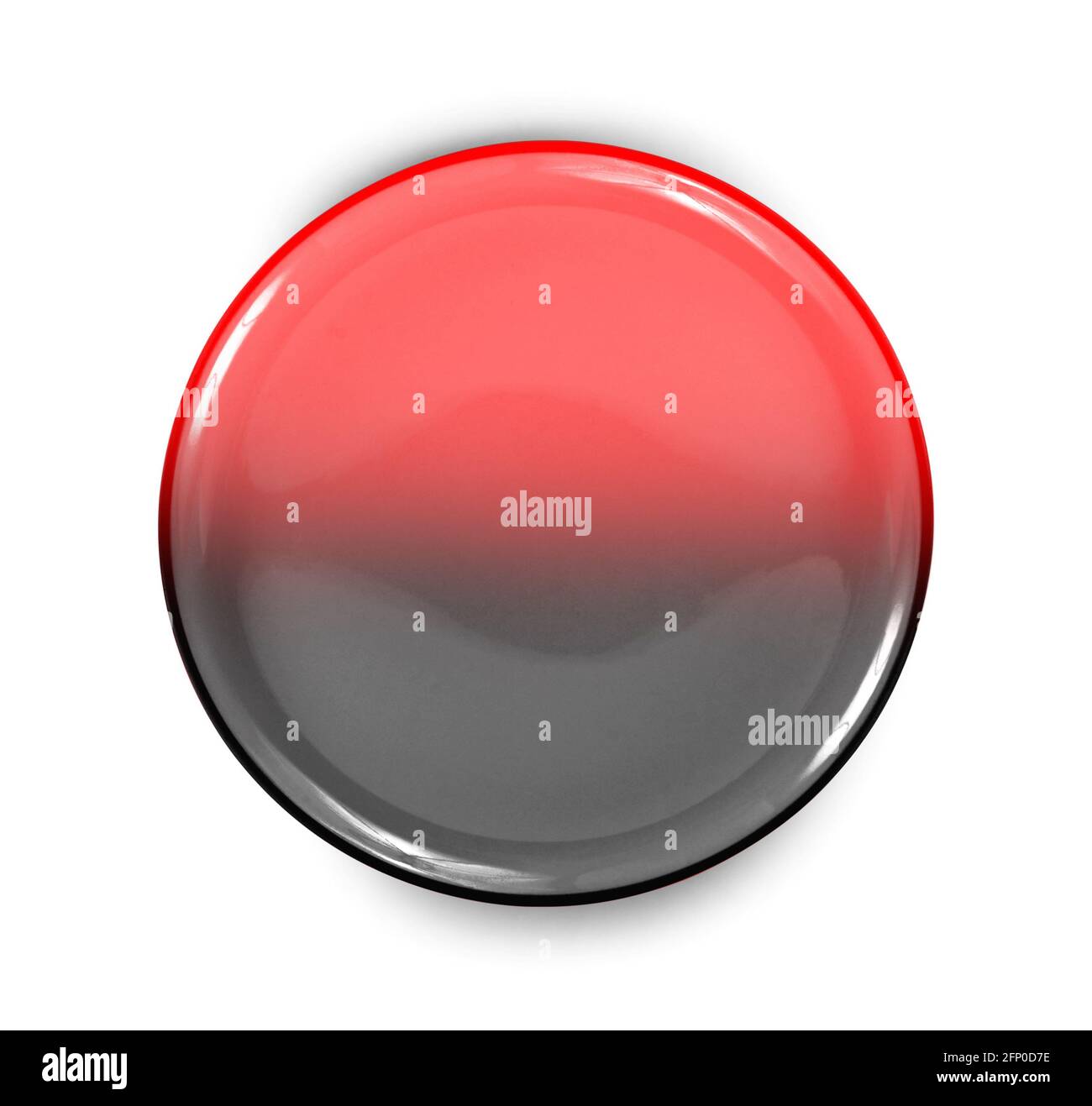red plate isolated on white background Stock Photo - Alamy