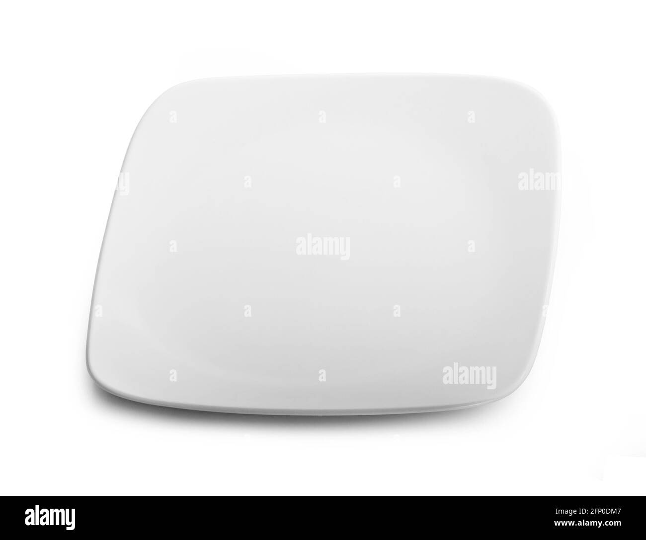 empty white plate isolated on white background Stock Photo - Alamy