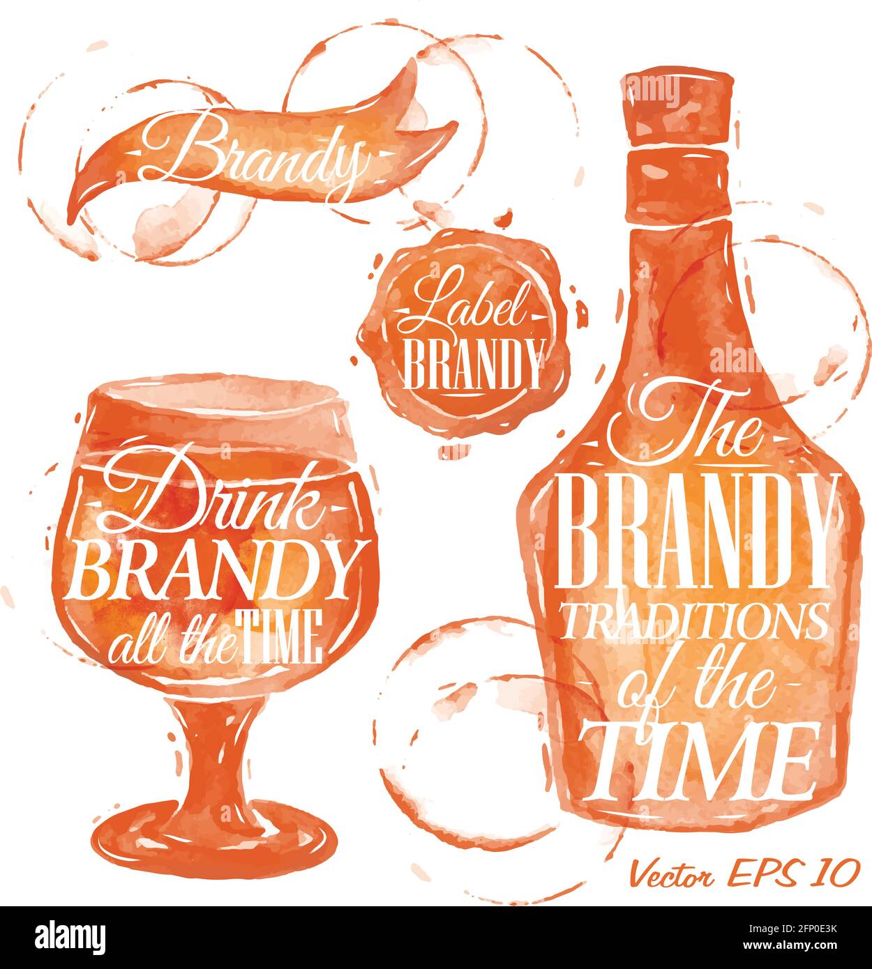 Brandy bottle Stock Vector Images - Alamy