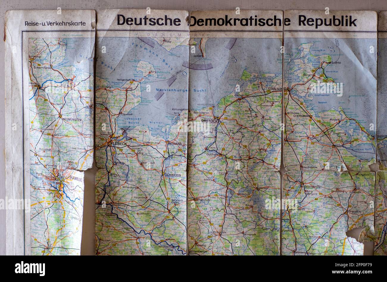 Malchin, Germany. 20th May, 2021. A historical map of the former ...
