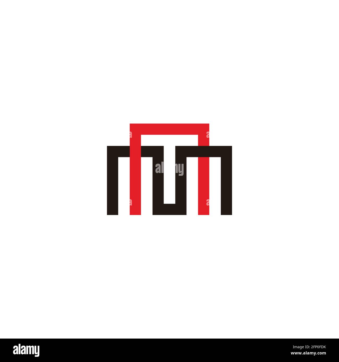letter mn simple linked colorful geometric logo vector Stock Vector ...