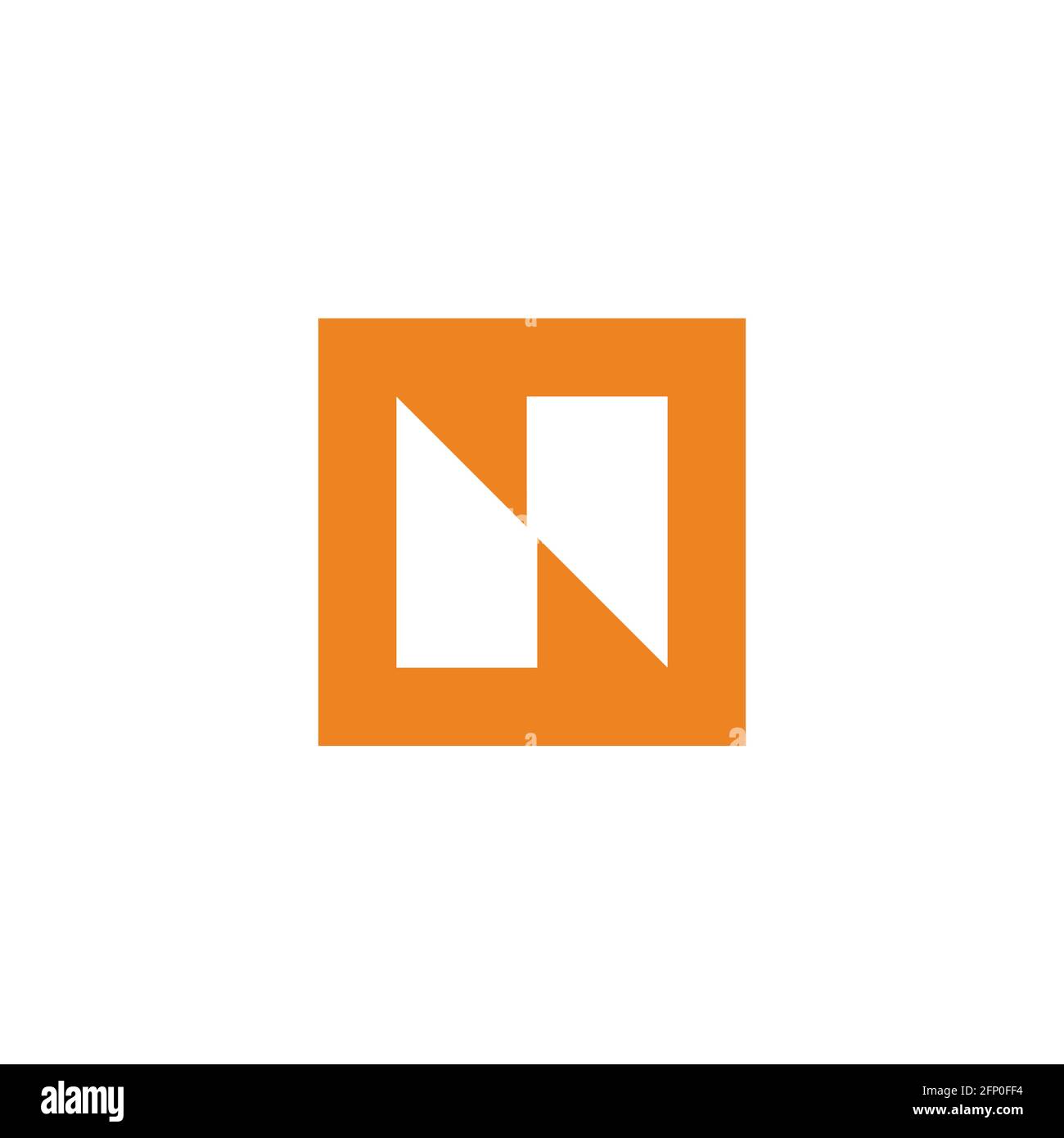 letter n square geometric negative space logo vector Stock Vector Image & Art - Alamy