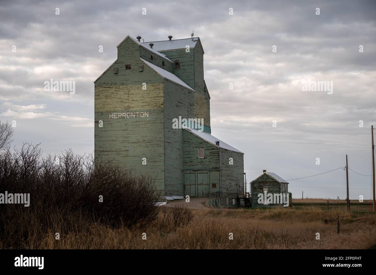 Herronton, Alberta - May 7, 2021: Herronton's old Alberta Wheat Pool ...