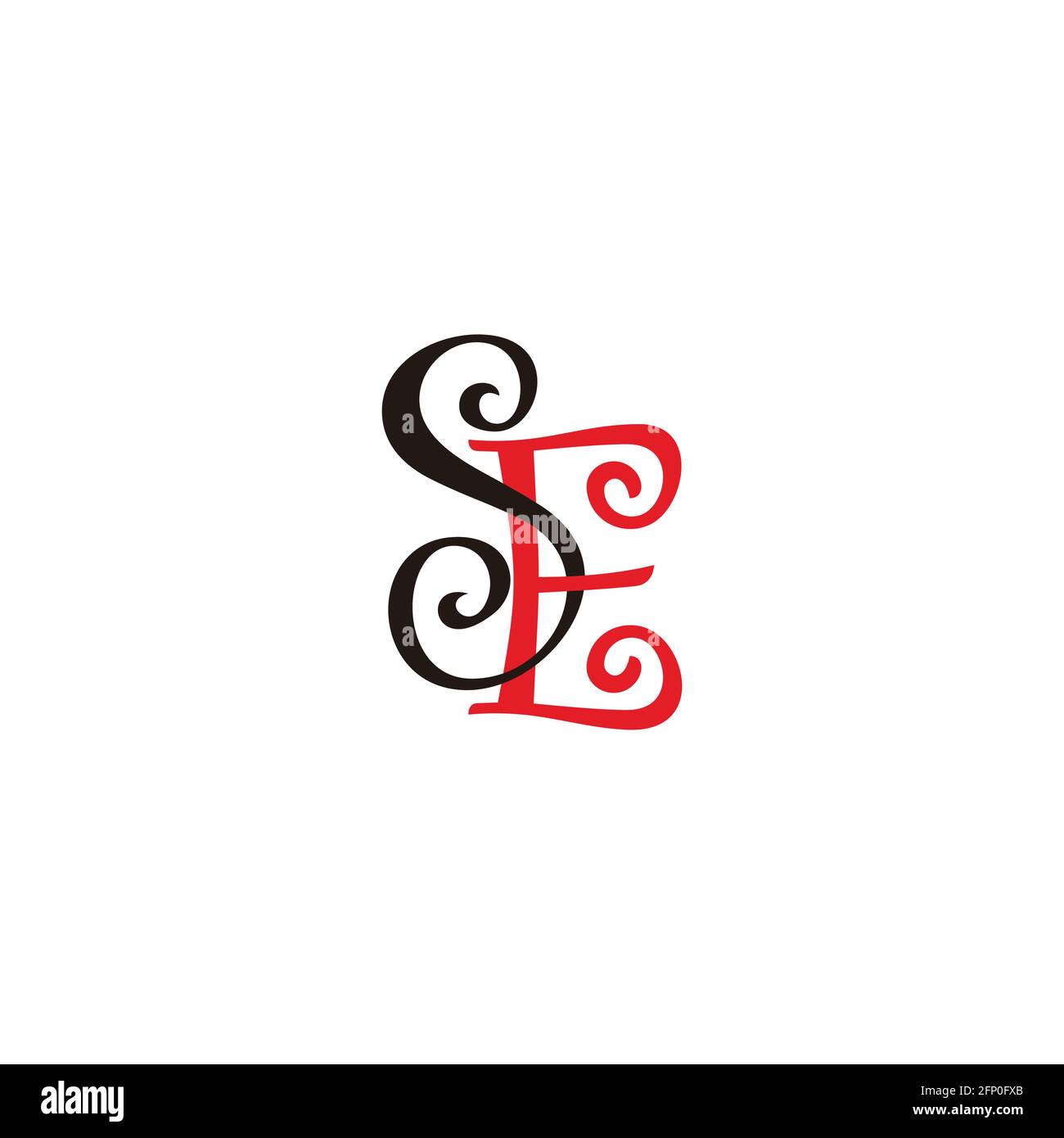 letter se curves spiral linked colorful logo vector Stock Vector Image ...