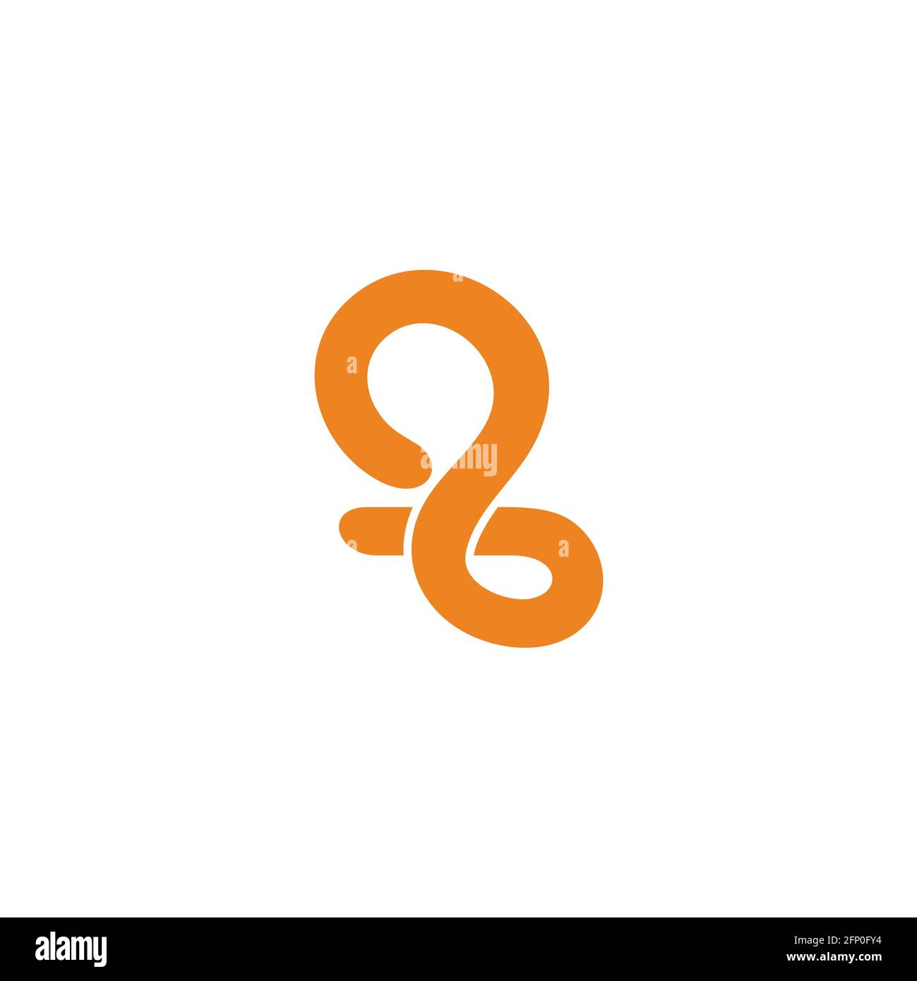 abstract number 2 simple motion line overlap logo vector Stock Vector ...