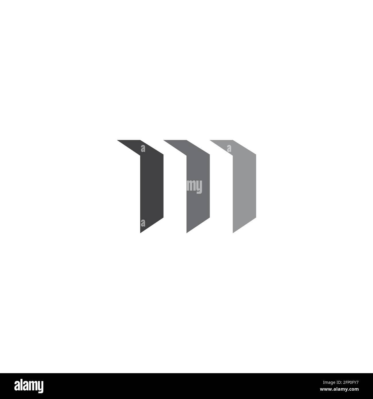 abstract letter m simple gradient geometric logo vector Stock Vector ...
