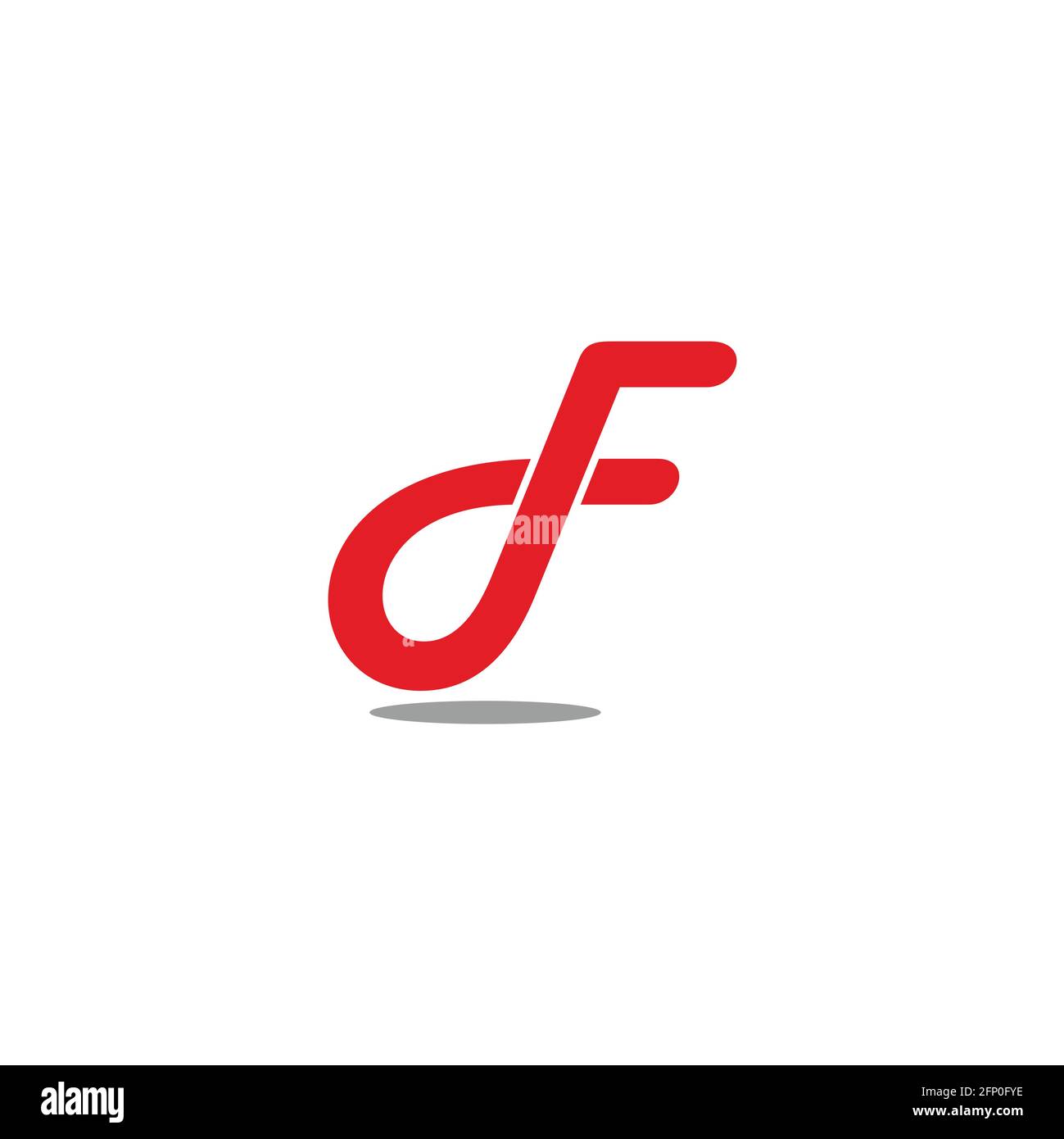 letter df simple linked curve line logo vector Stock Vector Image & Art ...