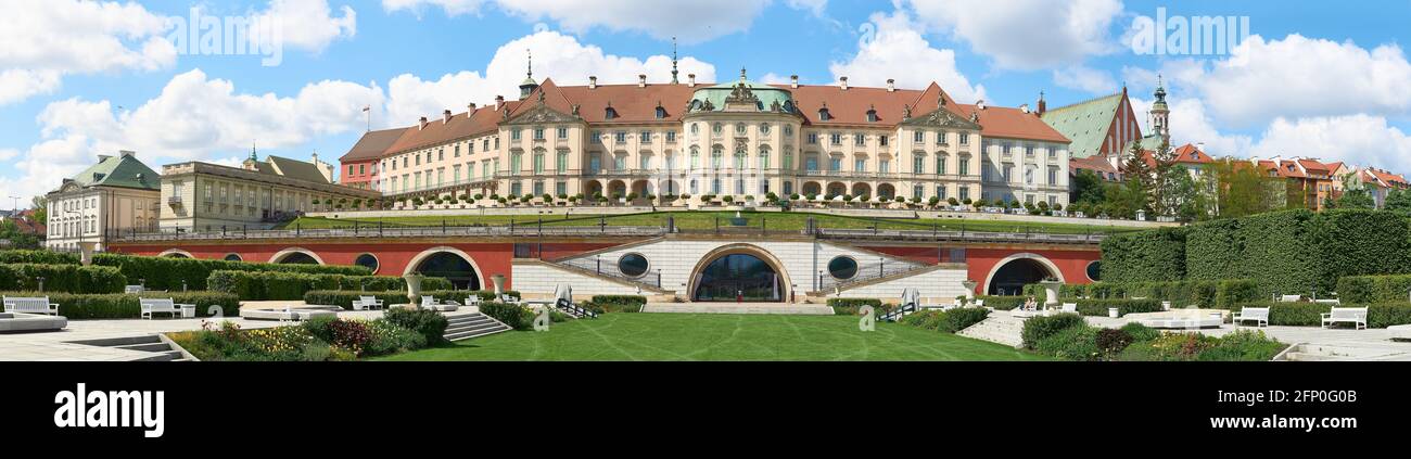 Panorama of the Royal Castle in Warsaw (Zamek Krolewski). View from the ...