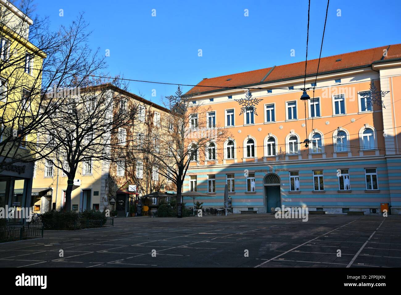 Baroque and Neo-Classical style buildings in Graz, the capital of ...