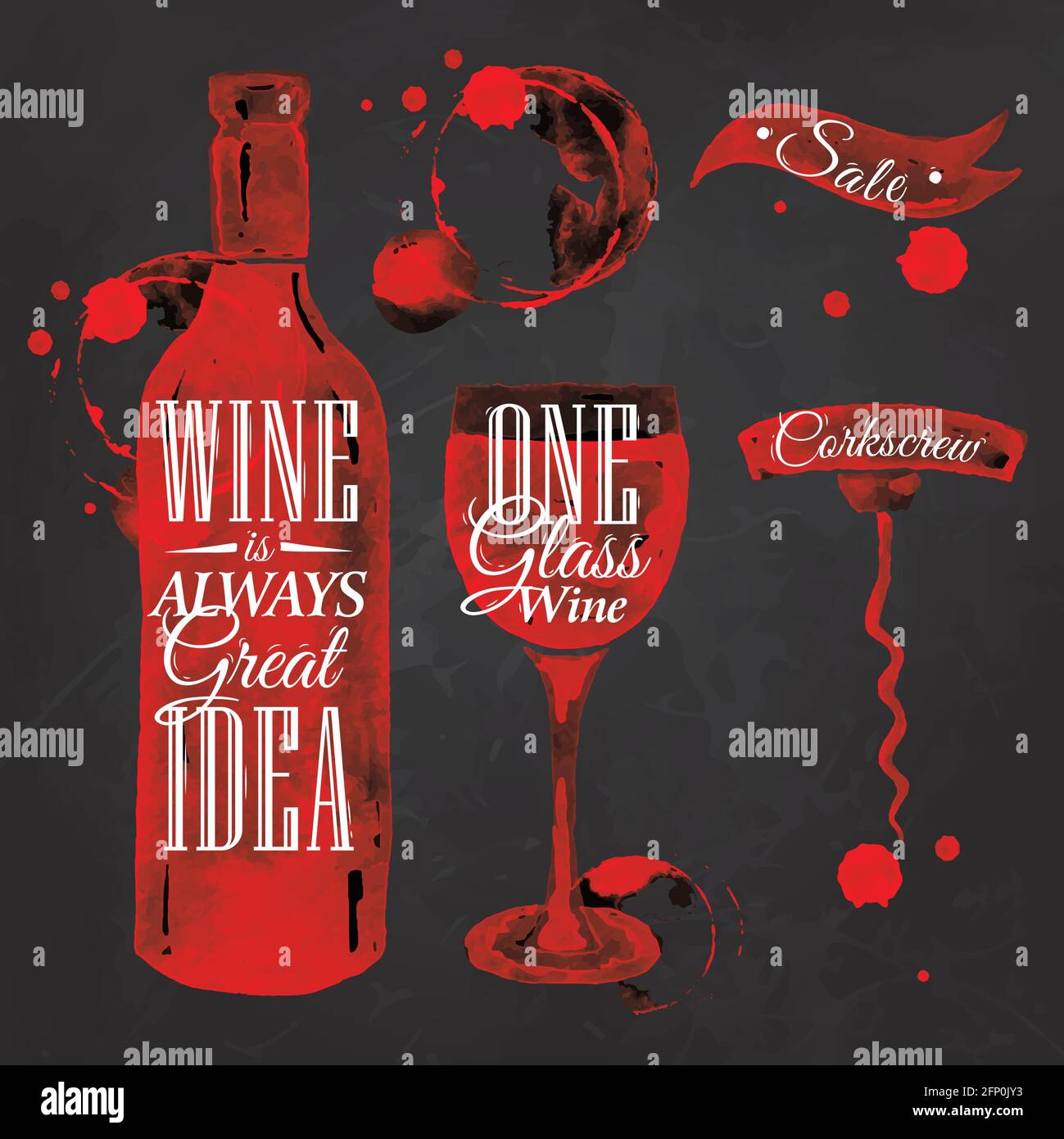 Wine bottle label stain hi-res stock photography and images - Alamy