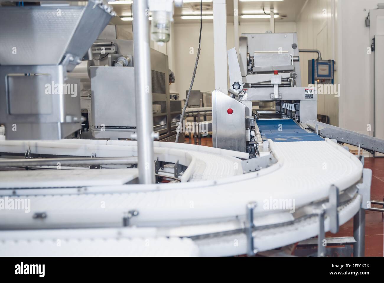 Automated line poultry equipment.Meat processing factory.Industrial ...
