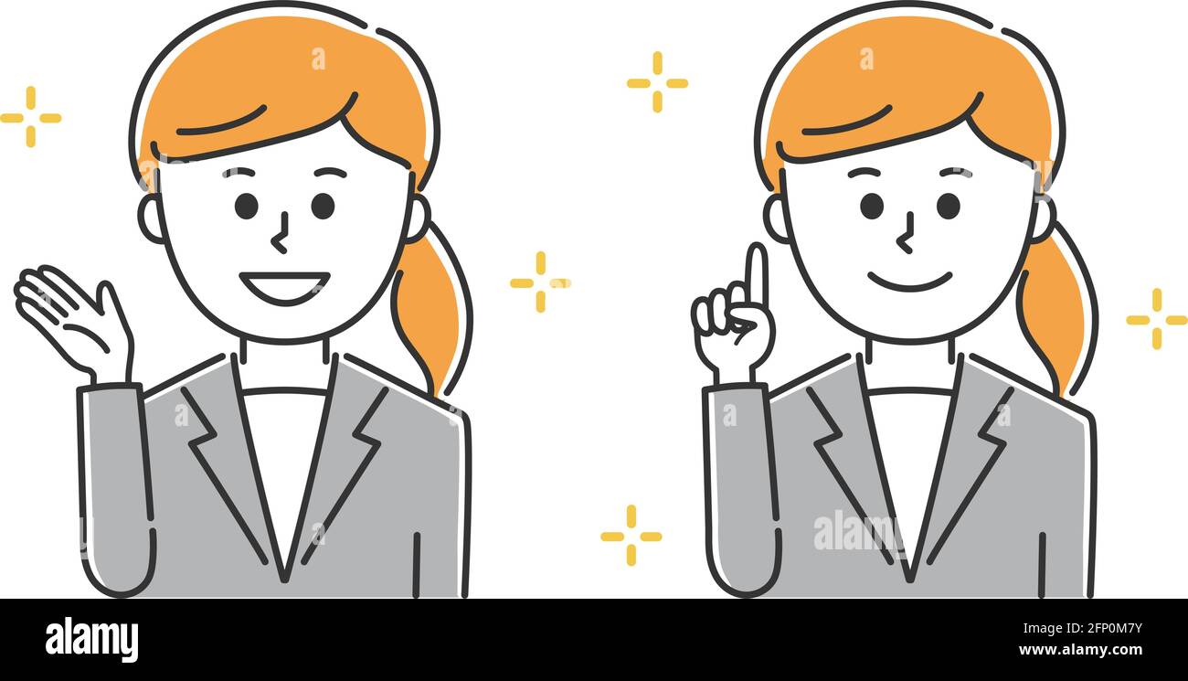 Office worker guiding someone around. Vector illustration isolated on ...