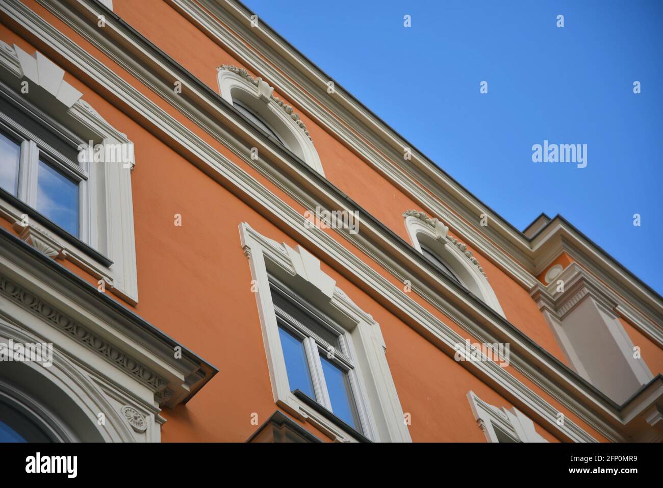Neo-Classical style building facade in Graz the capital of Styria ...