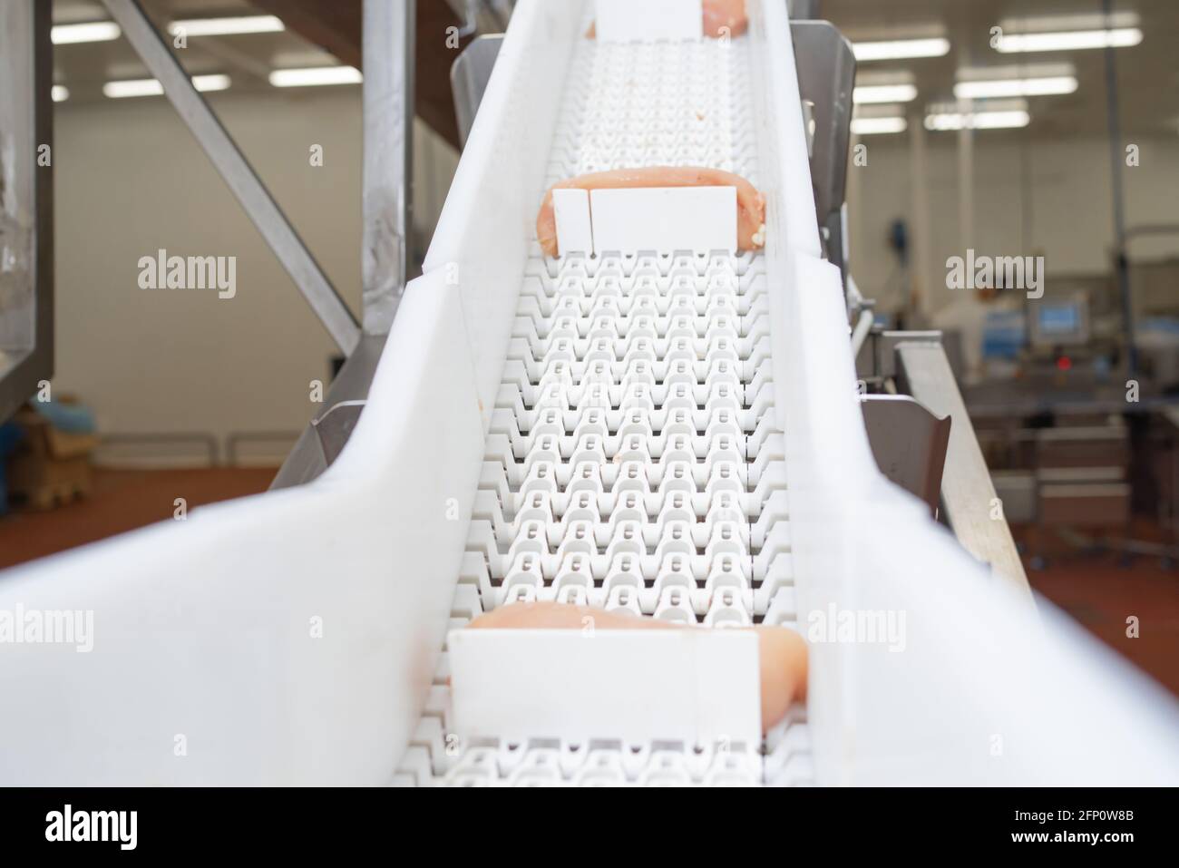 Automated production line in modern food factory.Factory for the ...