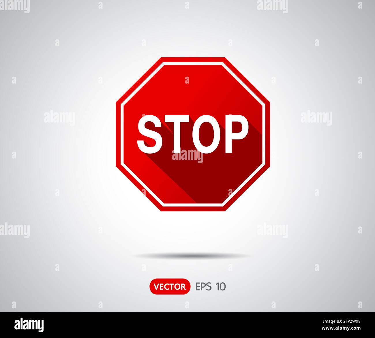 Traffic Stop Sign Icon, logo vector illustration Stock Photo - Alamy