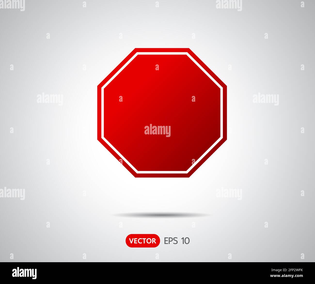 Traffic Stop Sign Icon, logo vector illustration Stock Photo - Alamy