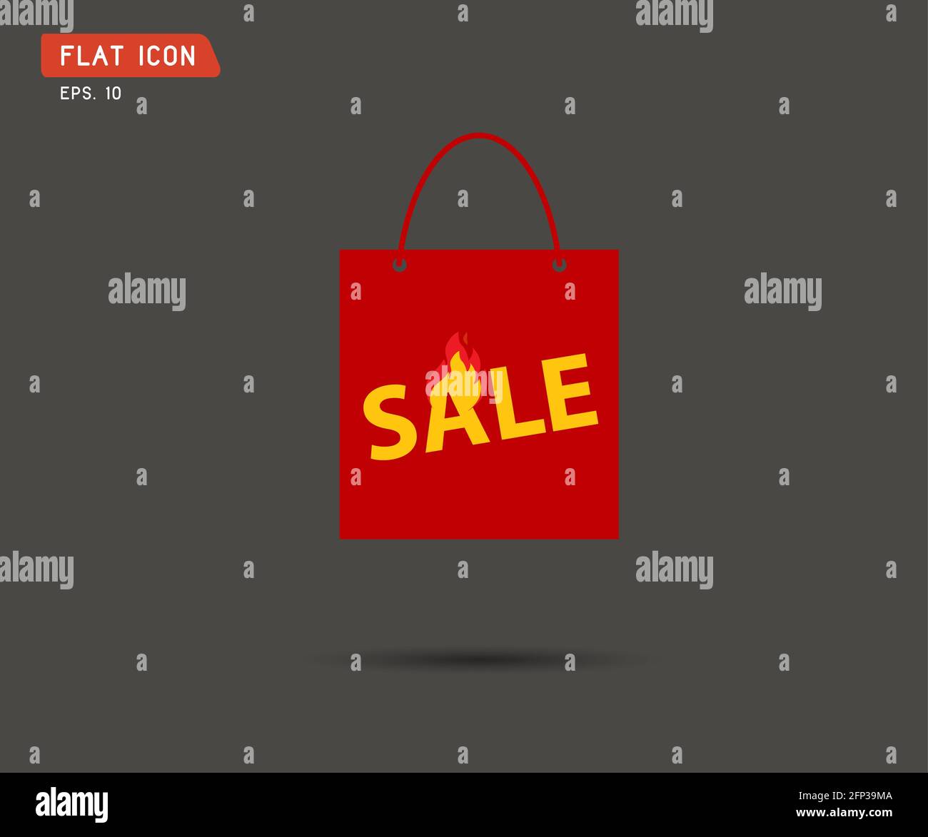 paper shopping bag vector icon illustration, online shop, sale logo eps ...