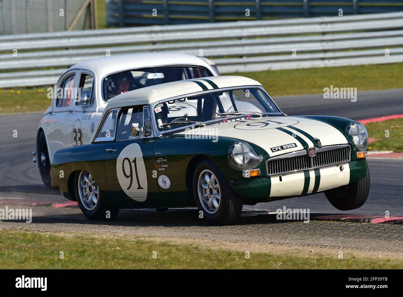 On three wheels coming out of Murrays, Mark Holme, MG B, Ecurie Classic ...