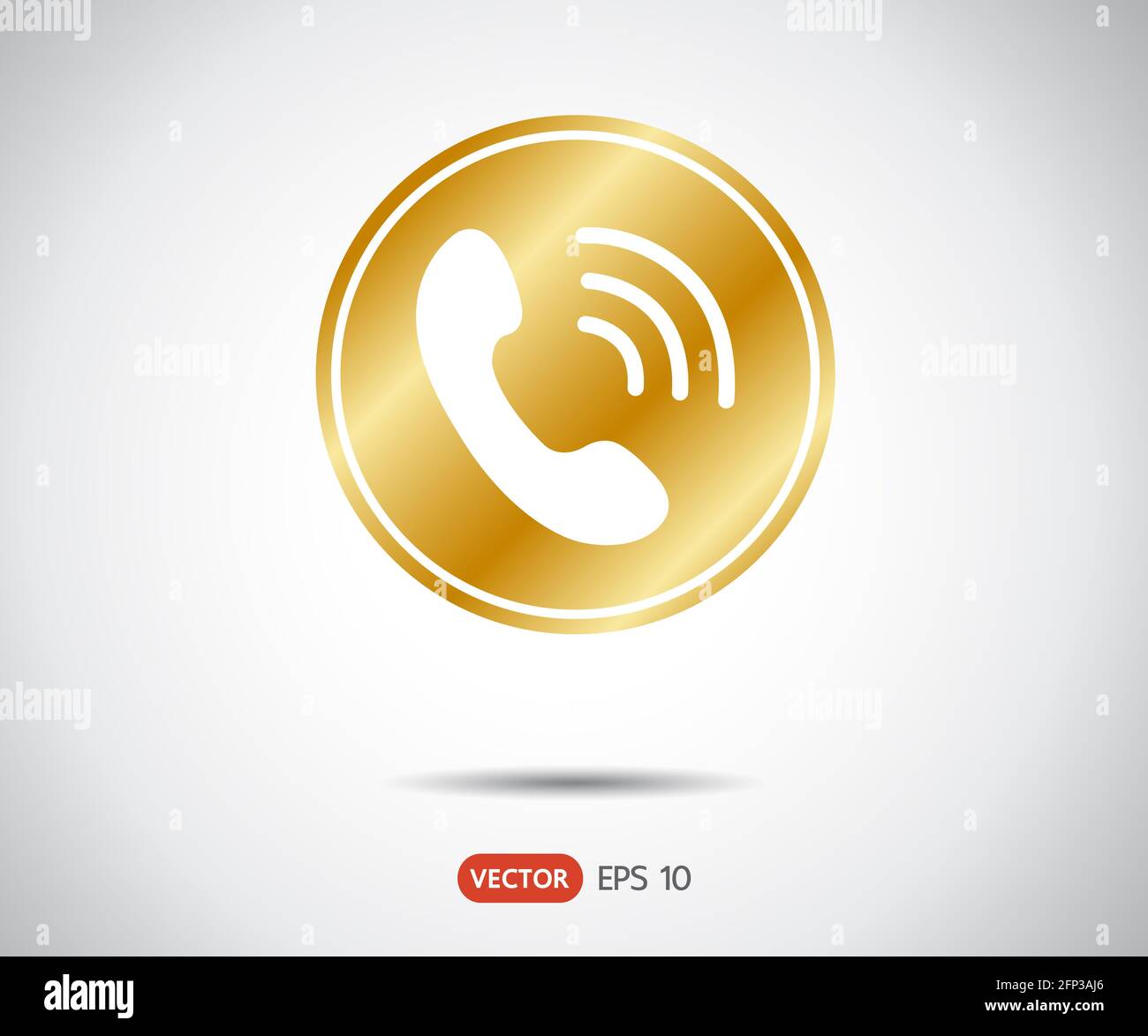 Phone Call vector icon. Style is flat symbol, gray color, rounded ...