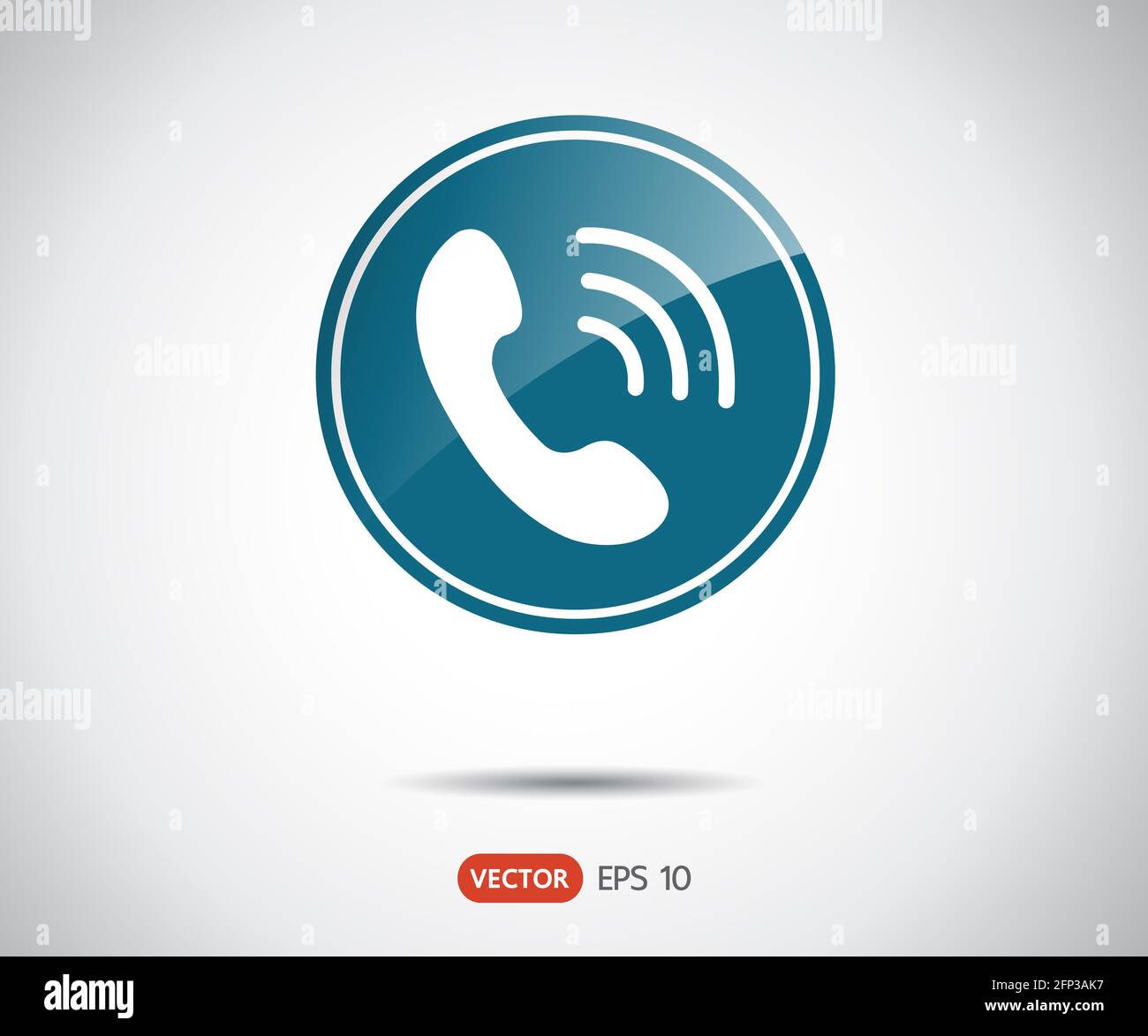 Phone Call vector icon. Style is flat symbol, gray color, rounded ...