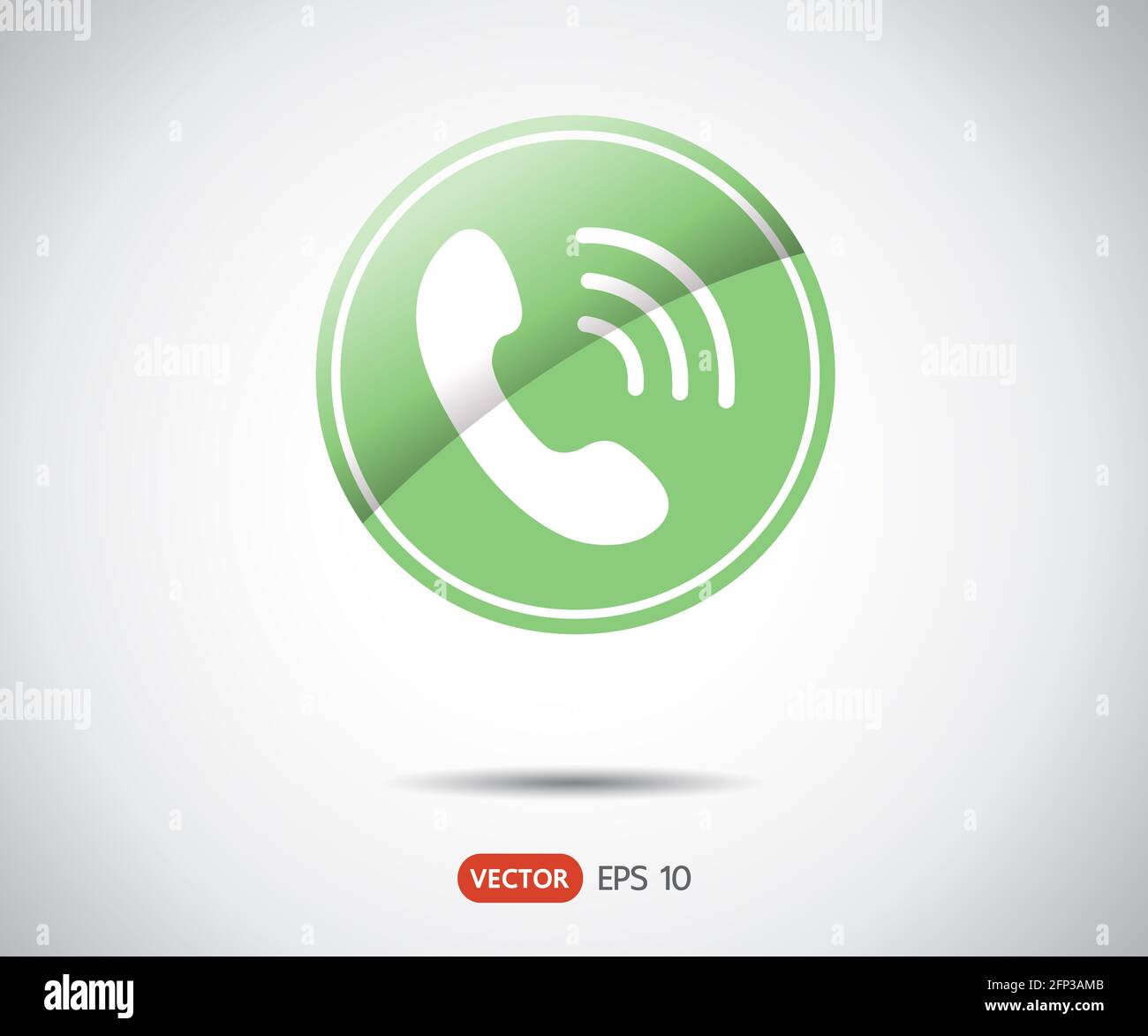 Phone Call vector icon. Style is flat symbol, gray color, rounded ...