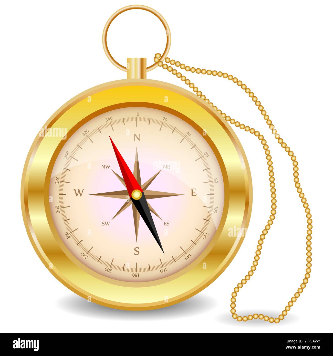 Old fashioned navigational compass Stock Vector Images - Alamy