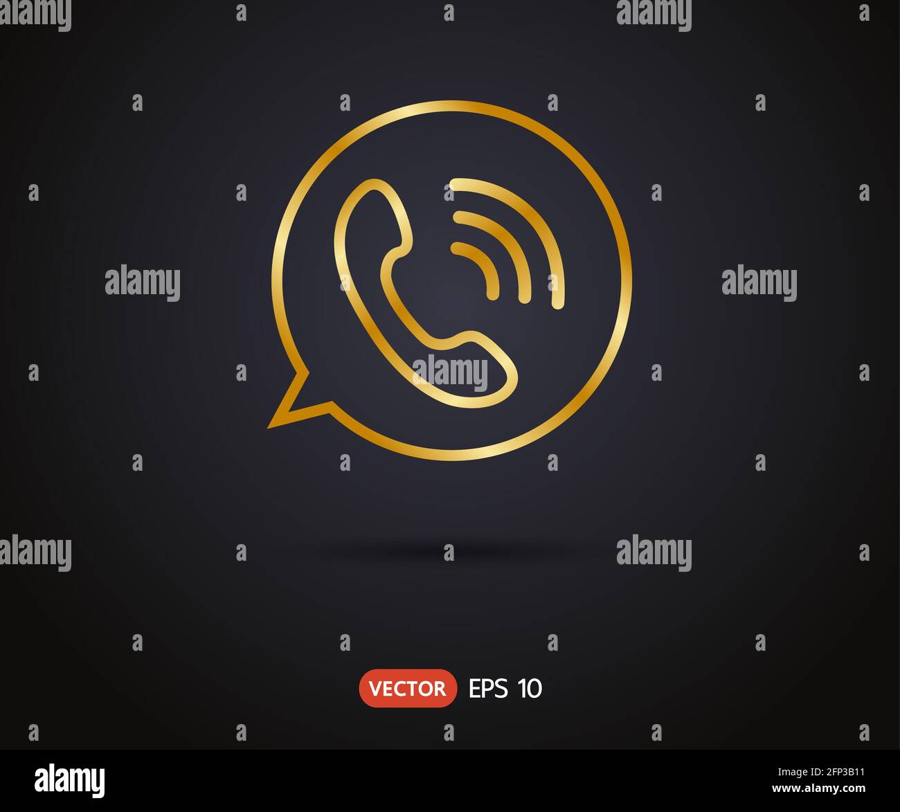 Phone Call vector icon. Style is flat symbol, gray color, rounded ...