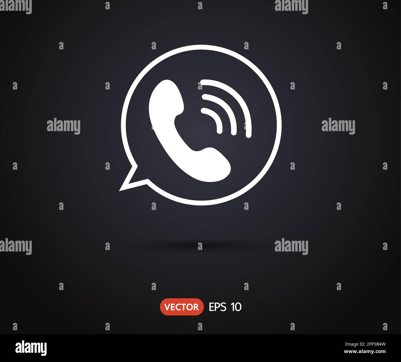 Phone Call vector icon. Style is flat symbol, gray color, rounded ...