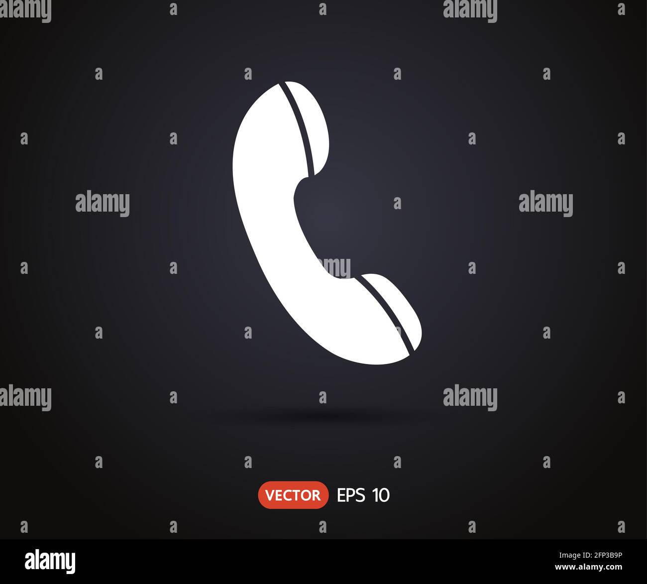 Phone Call vector icon. Style is flat symbol, gray color, rounded ...