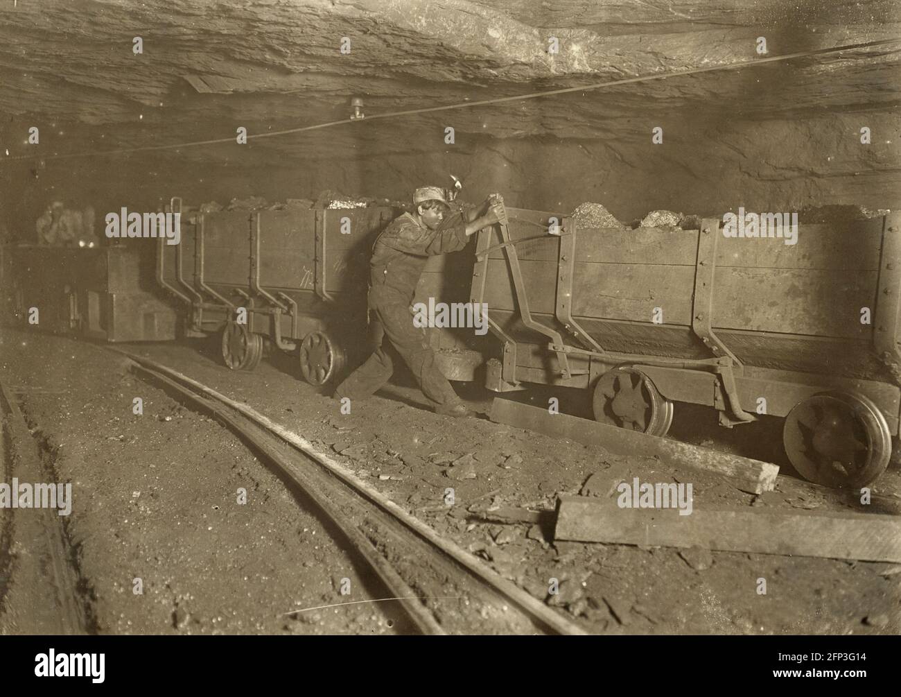 Child Labour: A brake boy on a wagon train ina West Virginia Coal mine ...