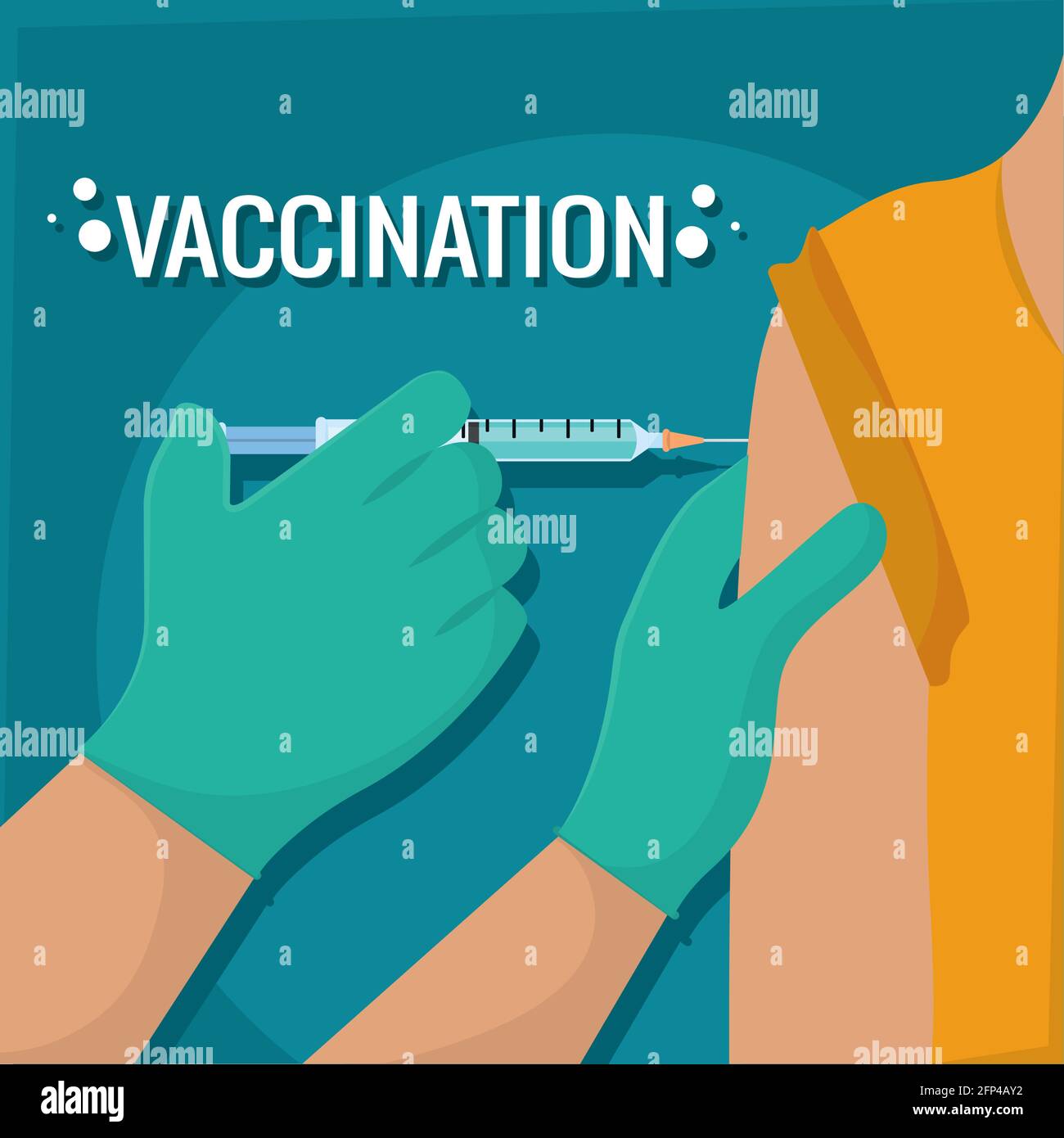 Person getting vaccinated Time to vaccination poster Vector ...